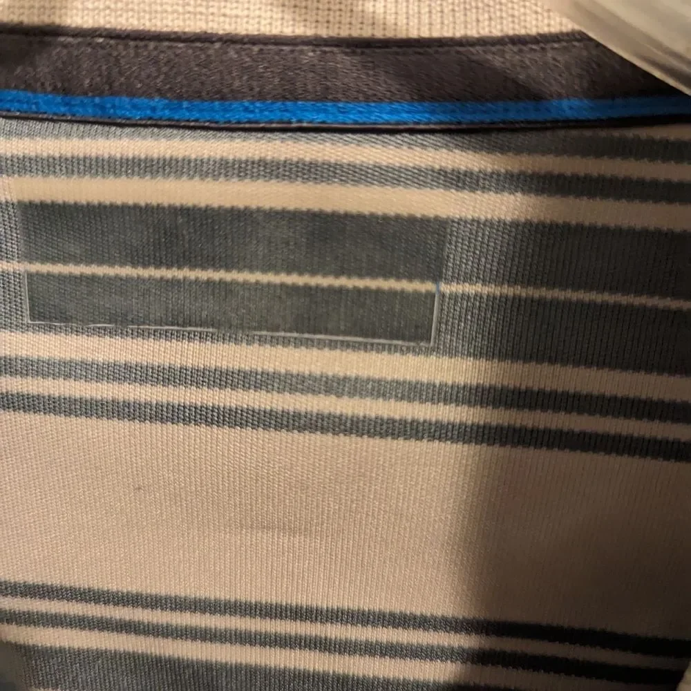 Columbia | Shirts | Columbia Polo Wicking Tan And Blue Stripe Size Xl ...